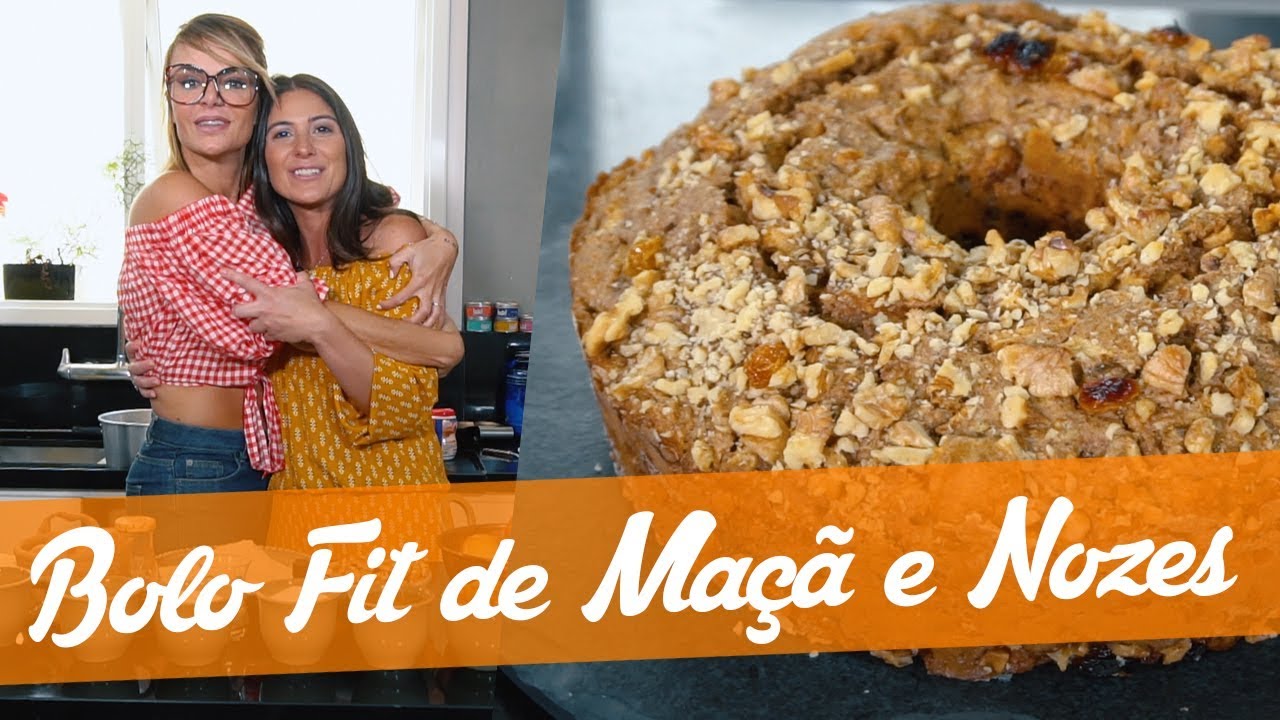 Bolo fit de maçã e nozes da Valentina | Receita passo a passo!
